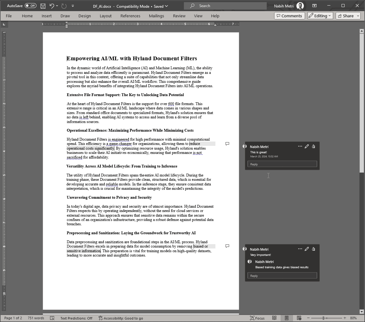 Converting Documents with Comments | Hyland Document Filters Blog